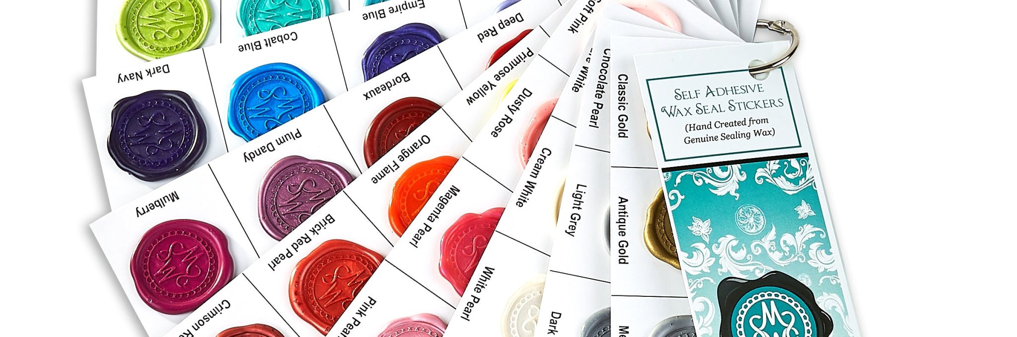 Adhesive Wax Seal Stickers Color Chart and Samples – Nostalgic Impressions