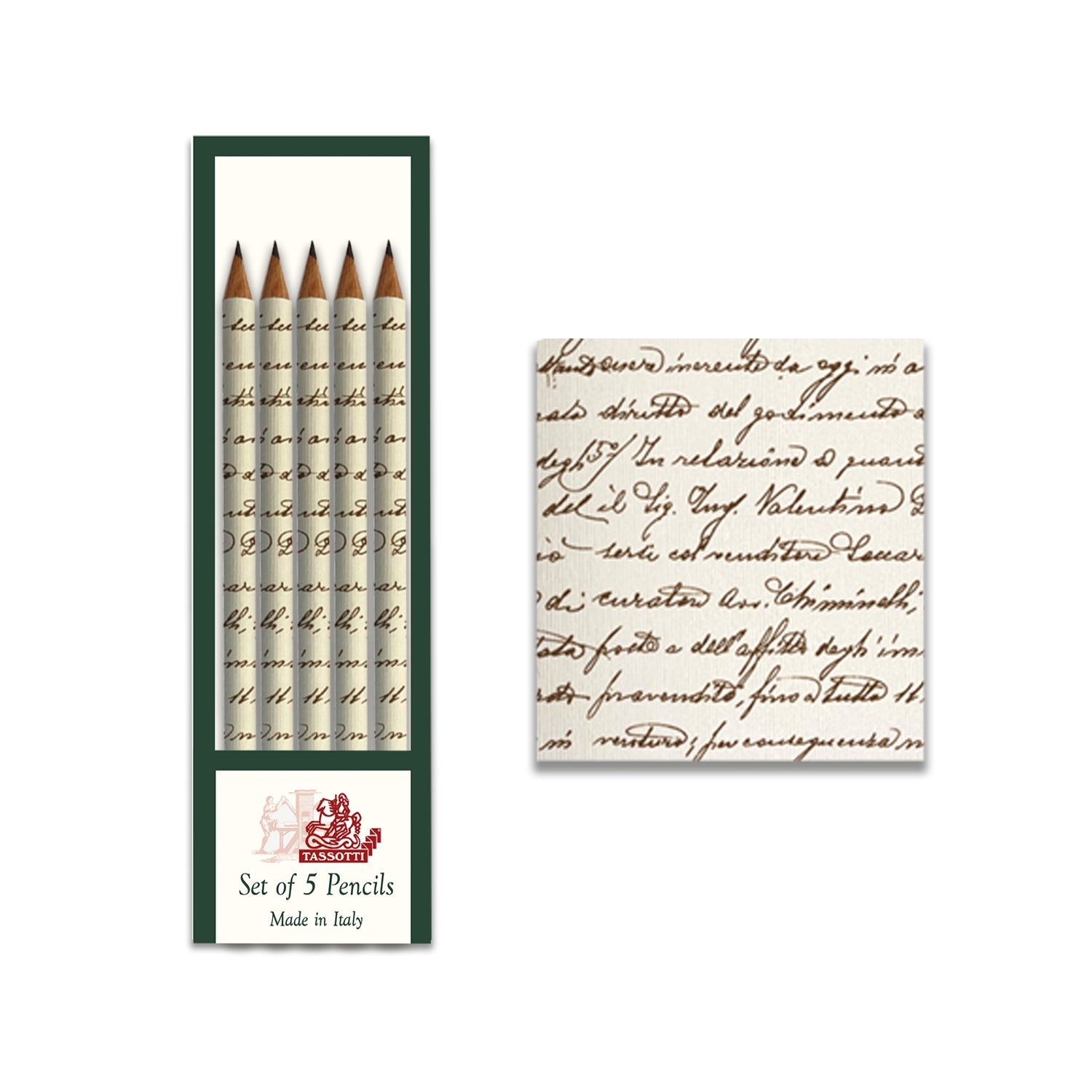 Scrittura Decorated Italian Art Paper Pencils Pack of 5 – Nostalgic ...