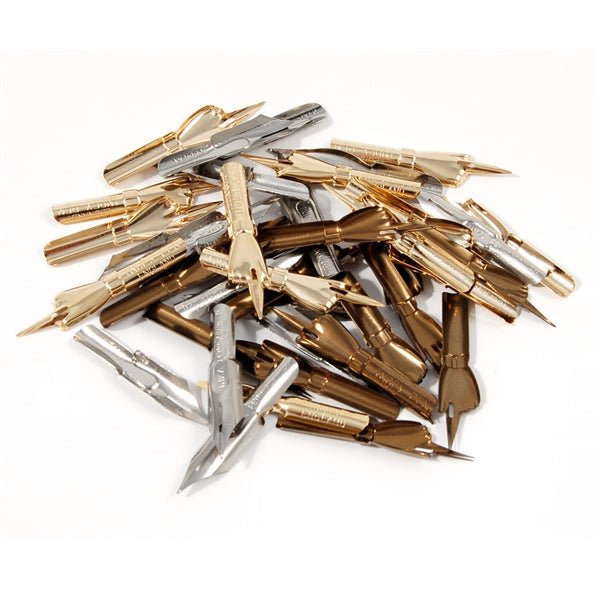 Calligraphy Nibs for Dip Pens- Pack of 5 assorted Nibs. – Nostalgic ...