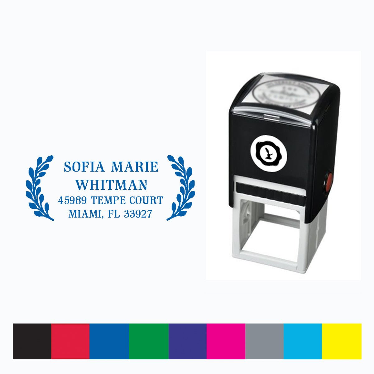 Address Self Inking Stamper with Black Ink cartridge 1